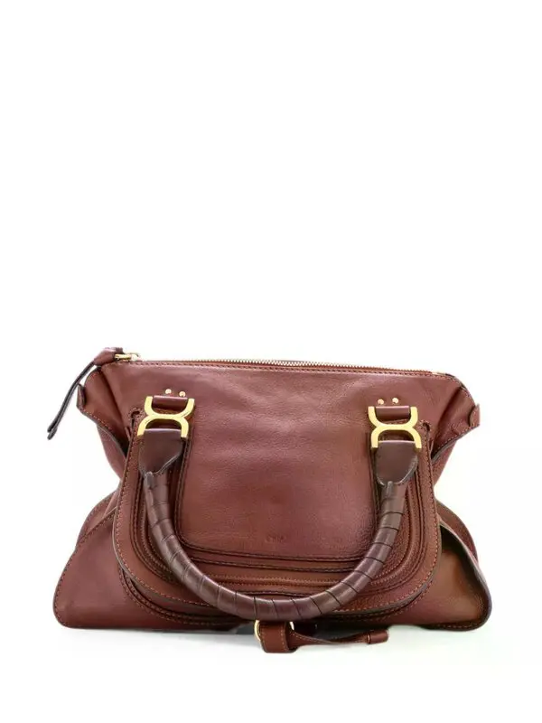 Chloé Marcie Leather Medium Shoulder Bag - Brown