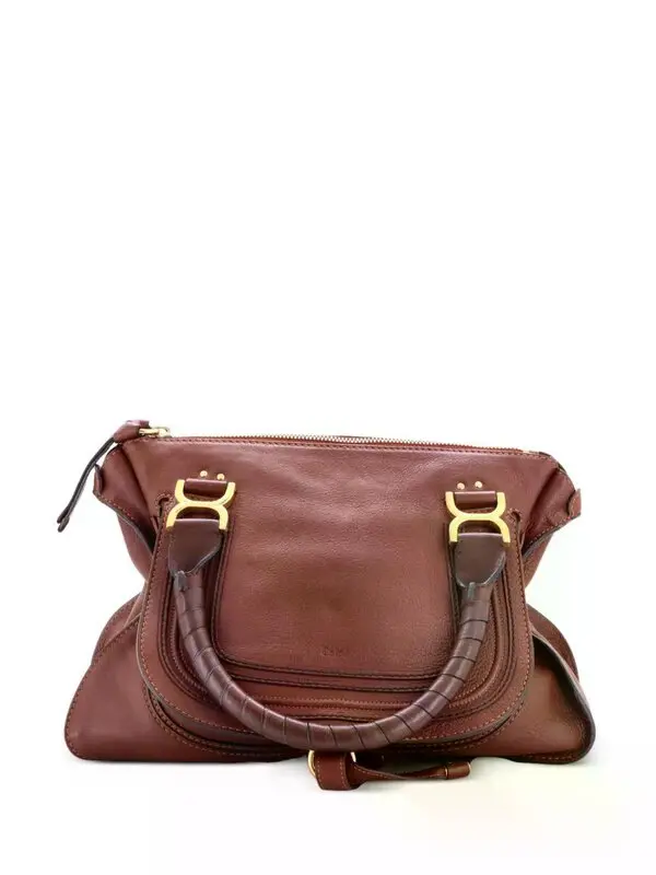 Chloé Marcie Leather Medium Shoulder Bag - Brown