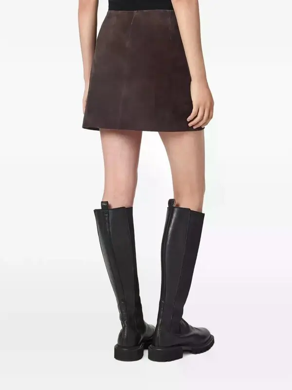 ALLSAINTS Renai Suede Mini Skirt - Brown