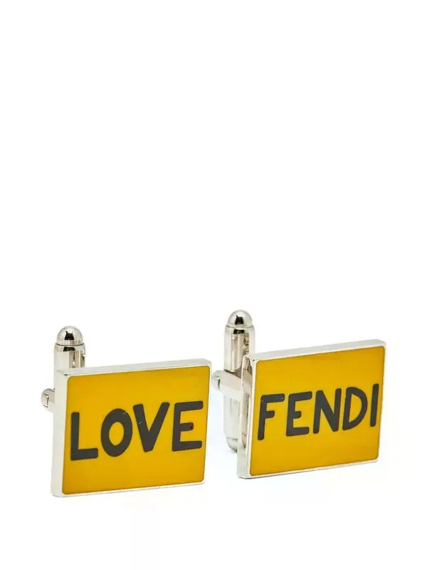 Fendi Enamel Cufflinks - Yellow