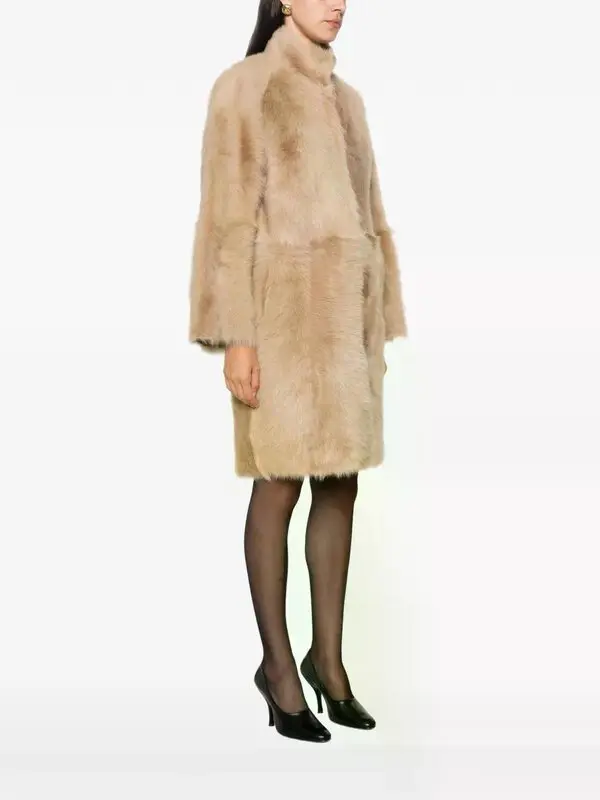 Nour Hammour Midi Shearling Coat