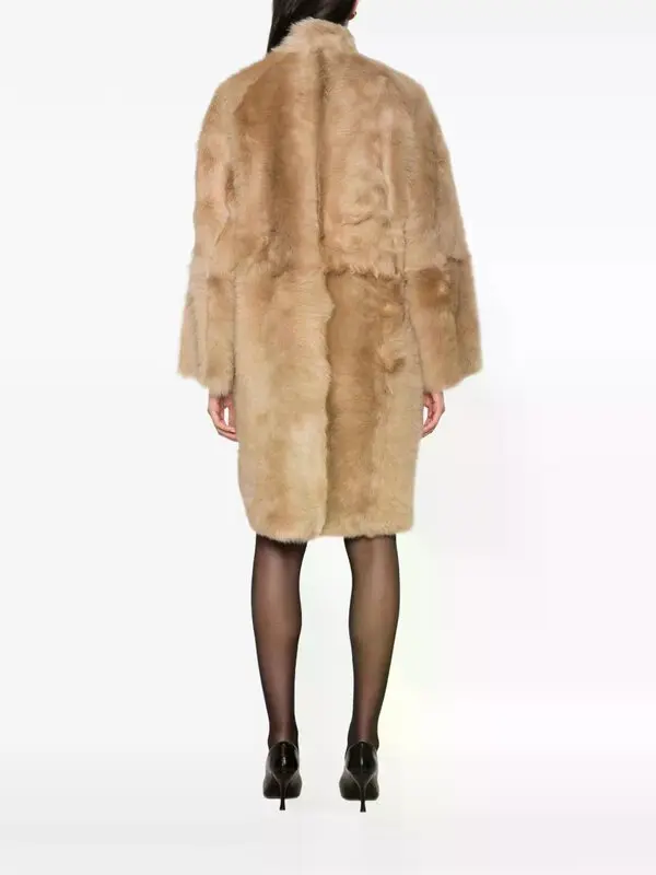 Nour Hammour Midi Shearling Coat