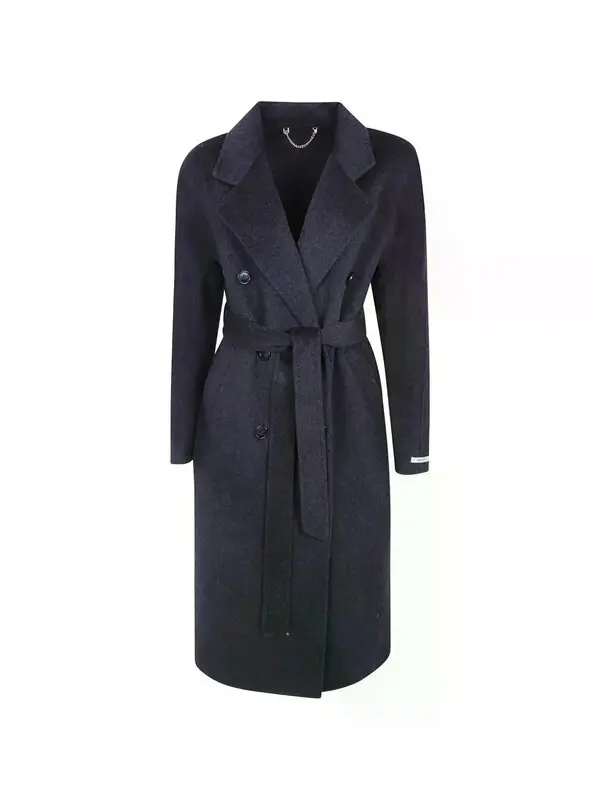 GIOVANNI PARIS Olive Double-breasted Belted Coat