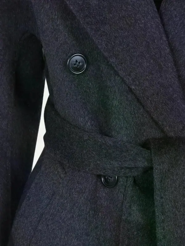 GIOVANNI PARIS Olive Double-breasted Belted Coat