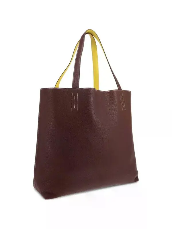 Hermès 2020 Double Sens Leather Tote Bag - Brown