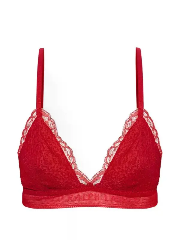 Polo Ralph Lauren Lace-trim Triangle Bra - Red