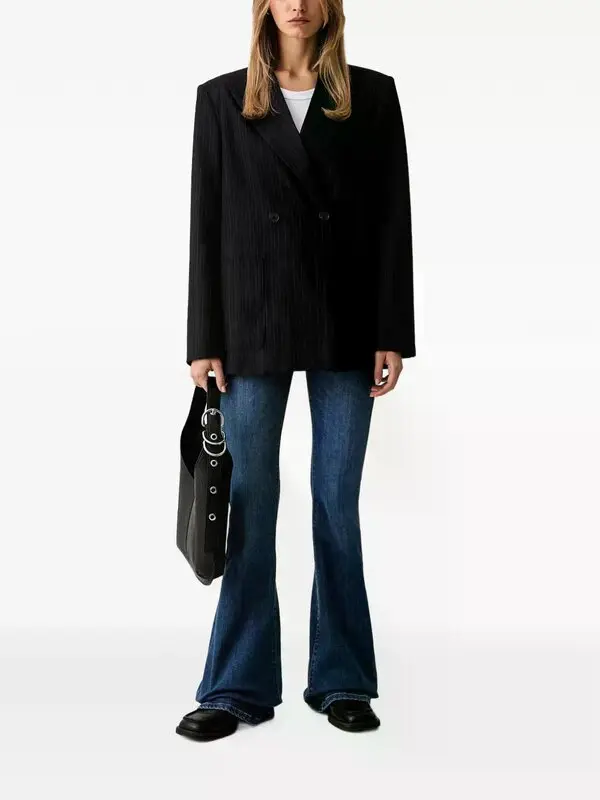 VICOLO Pinstripe Double-breasted Blazer