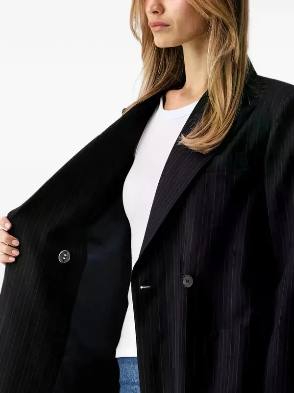 VICOLO Pinstripe Double-breasted Blazer