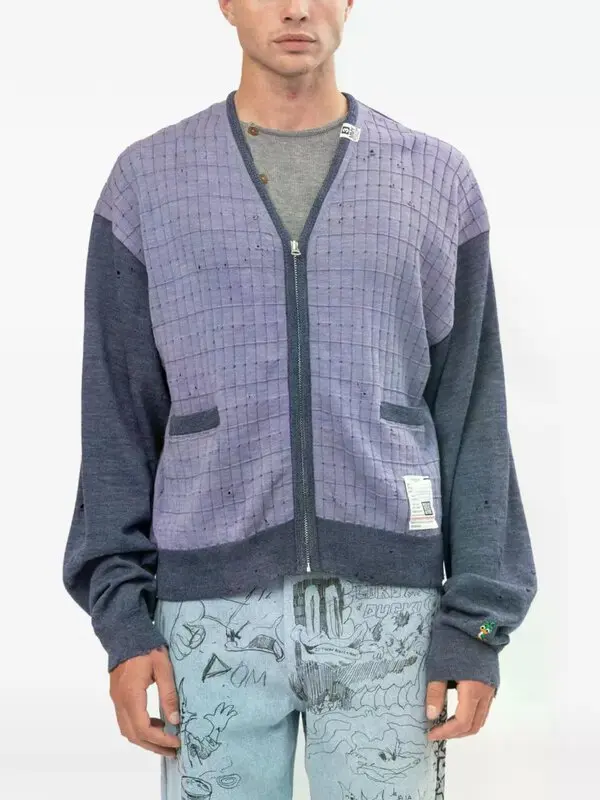 Mihara Yasuhiro Distressed Knit Cardigan