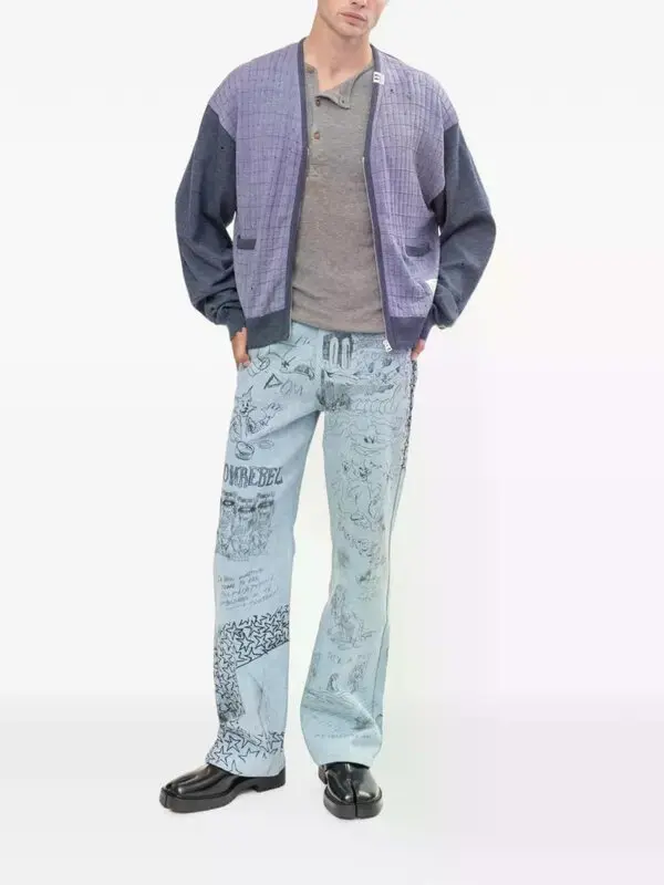 Mihara Yasuhiro Distressed Knit Cardigan