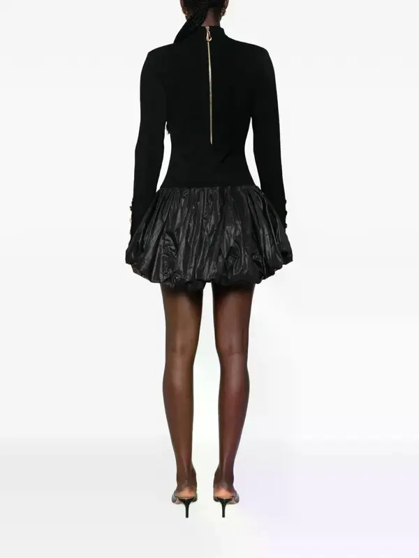 Aje Elodi Button-embellished Bubble-hem Mini Dress - Black