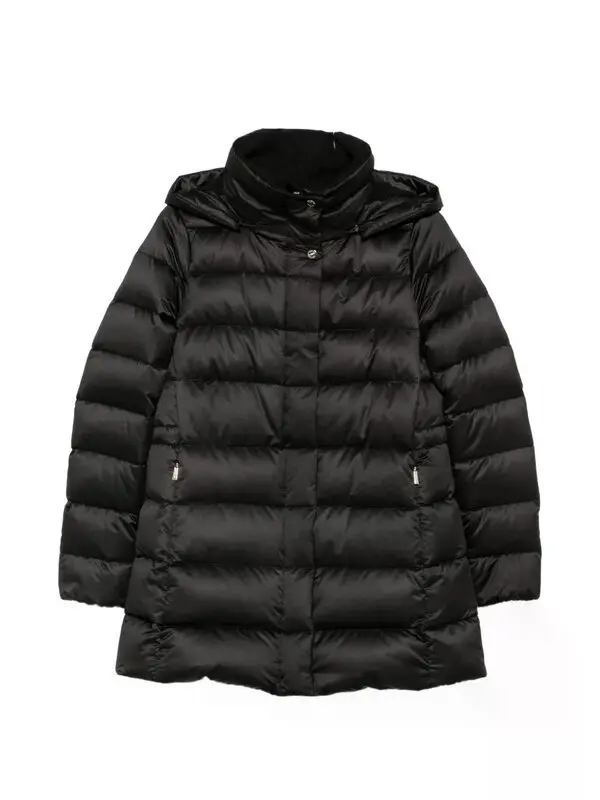 MOORER Delia Quilted Coat - Black
