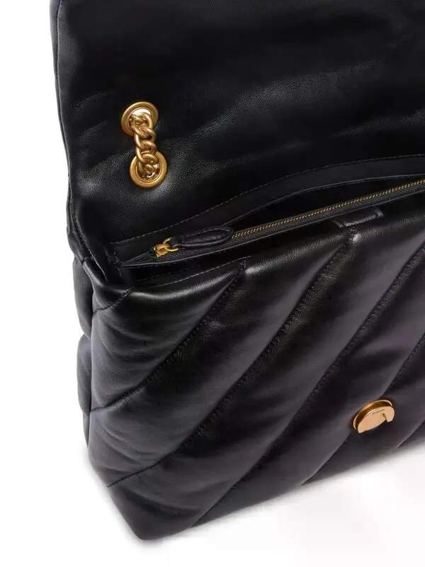 Pinko Large Love Bag Puff Maxi Quilt New Buckle Shoulder Bag - Black