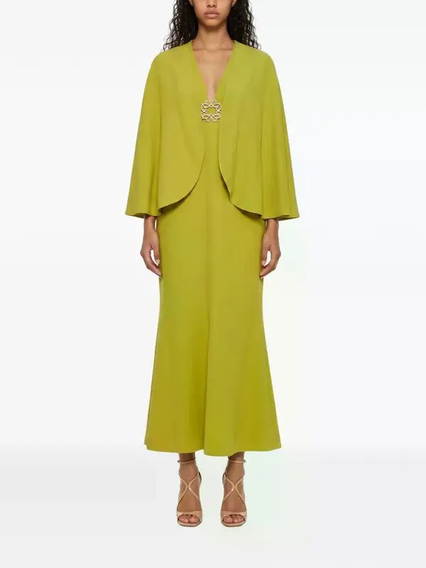 Elie Saab Cape Cady Embellished Maxi Dress