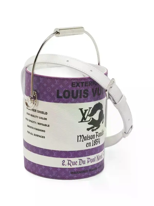 LOUIS VUITTON 2022 Paint Can Monogram Bucket Bag - Purple