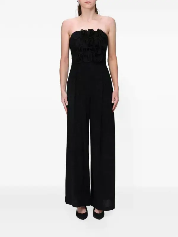 HANITA Ruffle-trimmed Glitter-effect Jumpsuit