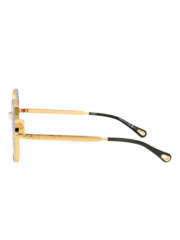 Chloé Aly Round-frame Sunglasses - Gold