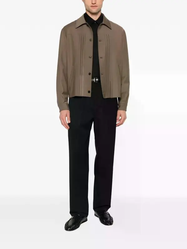 LOW BRAND Zeta Pleated Straight-leg Trousers