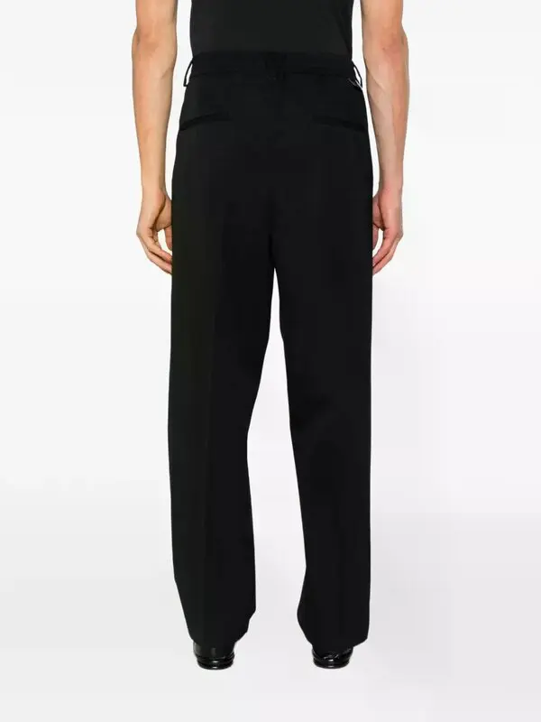 LOW BRAND Zeta Pleated Straight-leg Trousers
