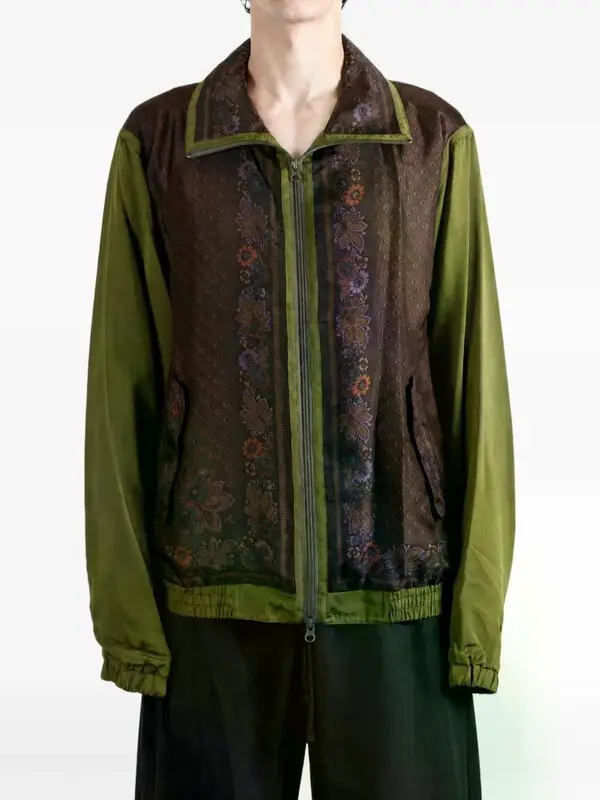VOWELS Floral-print Panelled Jacket