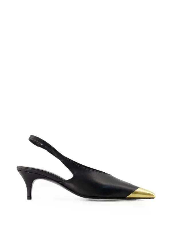 ANINE BING Nelly Metal-toe Slingback Pumps