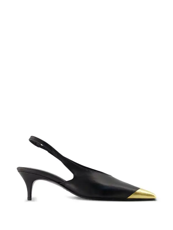 ANINE BING Nelly Metal-toe Slingback Pumps - Black