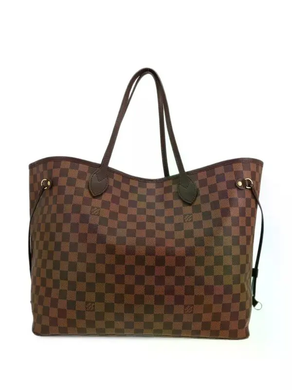 LOUIS VUITTON 2020 Neverfull Damier Ebene Tote Bag - Brown