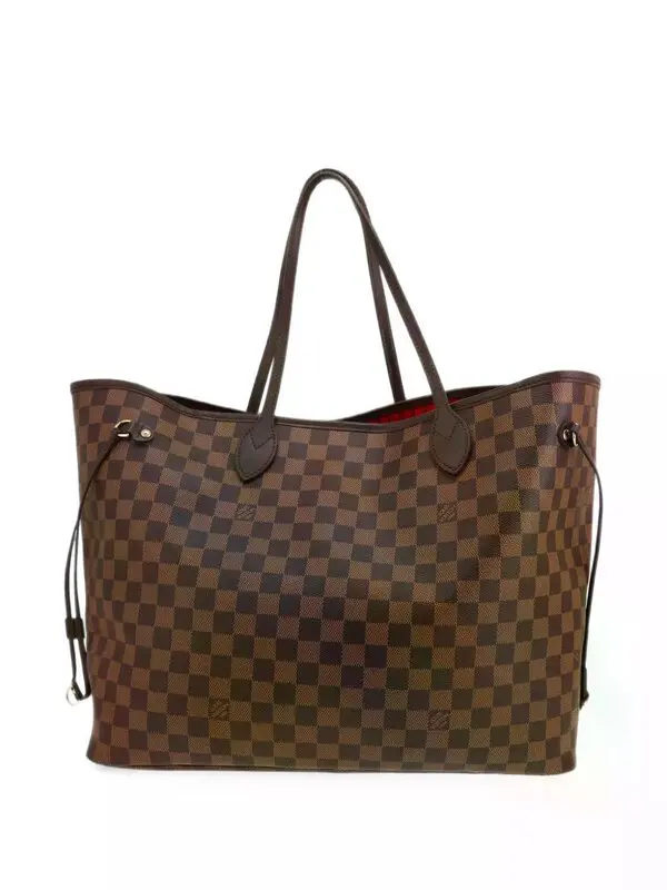 LOUIS VUITTON 2020 Neverfull Damier Ebene Tote Bag - Brown