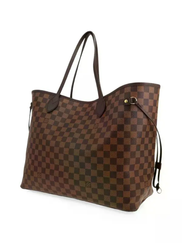 LOUIS VUITTON 2020 Neverfull Damier Ebene Tote Bag - Brown