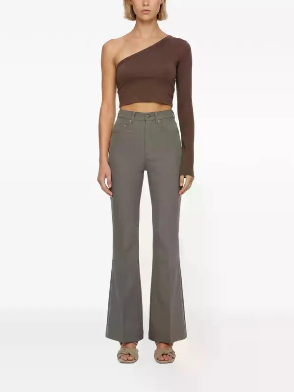 Rick Owens One-shoulder Cropped T-shirt - Brown