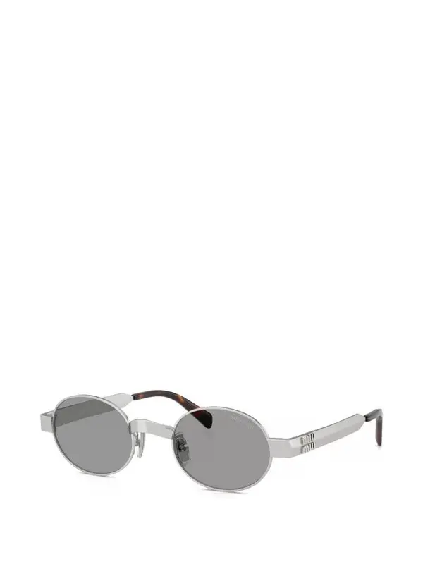 Miu Miu Oval-frame Sunglasses - Silver