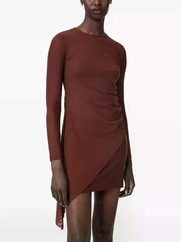 ALLSAINTS Ruched Mini Dress - Brown