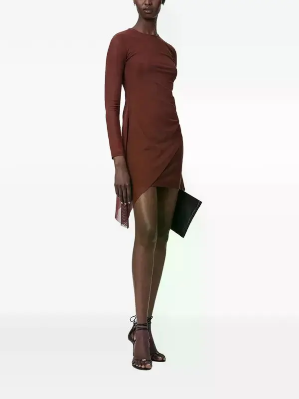 ALLSAINTS Ruched Mini Dress - Brown