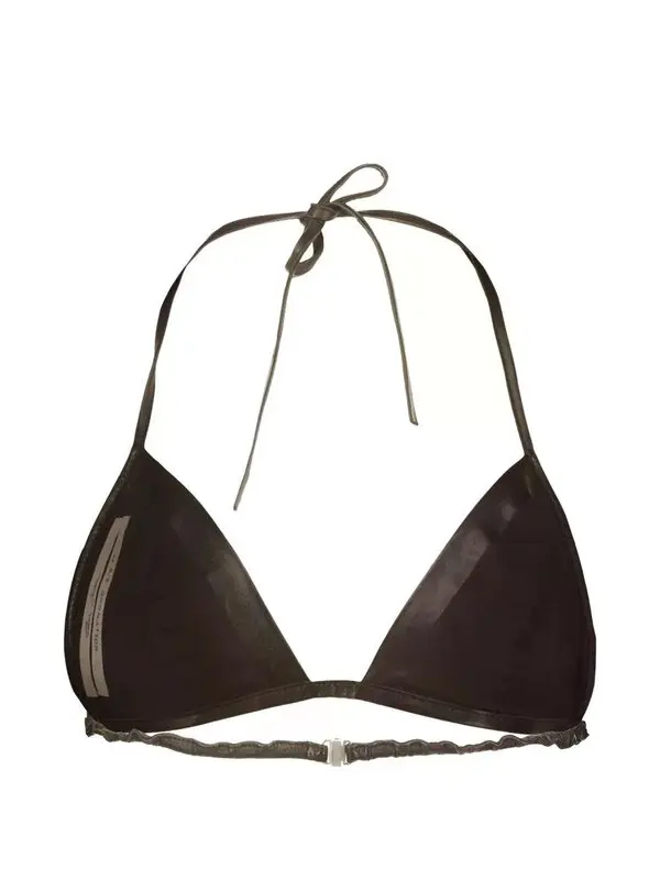 Rick Owens Leather Halterneck Bras - Brown