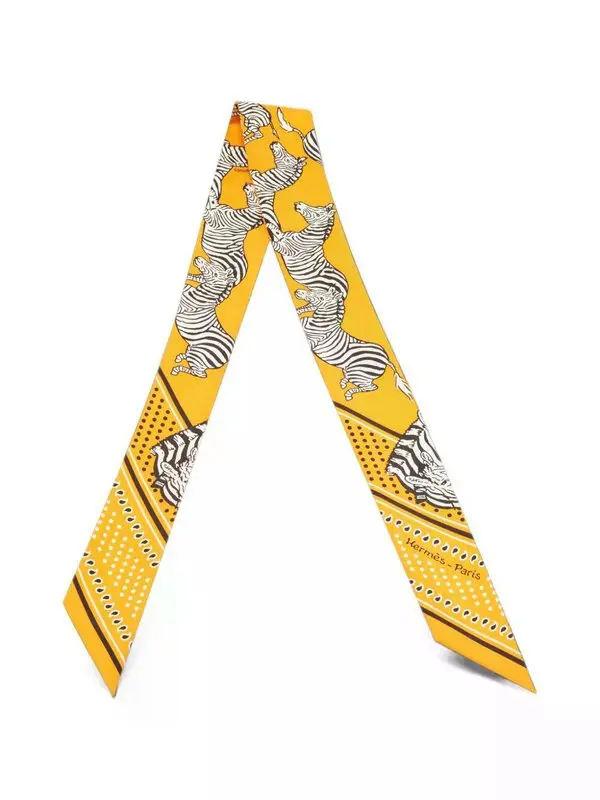 Hermès Les Zebra Twilly Scarf