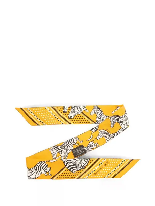 Hermès Les Zebra Twilly Scarf