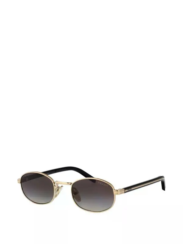 Prada Oval-frame Sunglasses - Gold