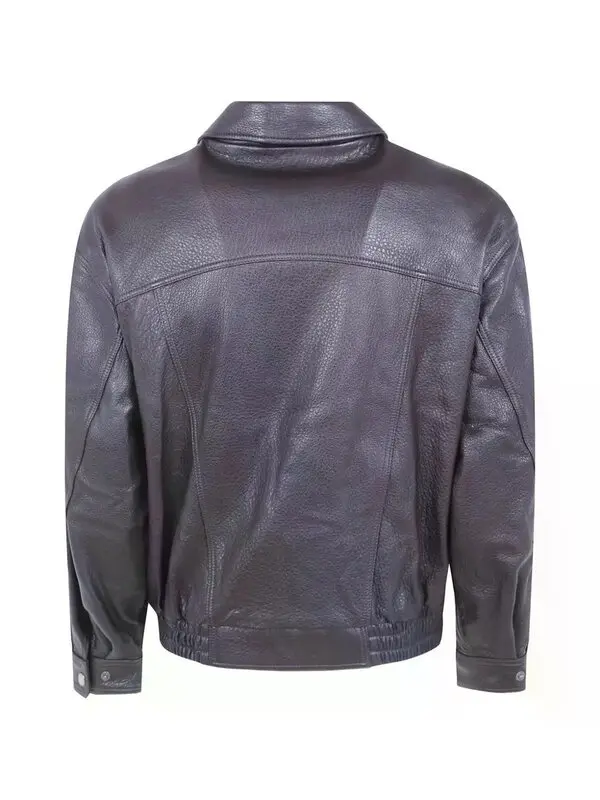 DUNST Elasticated-hem Leather Jacket