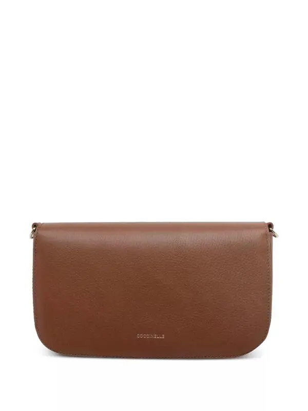 COCCINELLE Medium C-me Logo-plaque Pebbled-leather Shoulder Bag