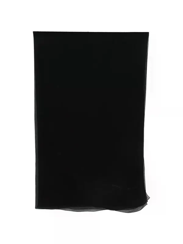 Ermanno Scervino Sheer Silk Scarf - Black