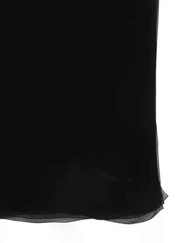 Ermanno Scervino Sheer Silk Scarf - Black
