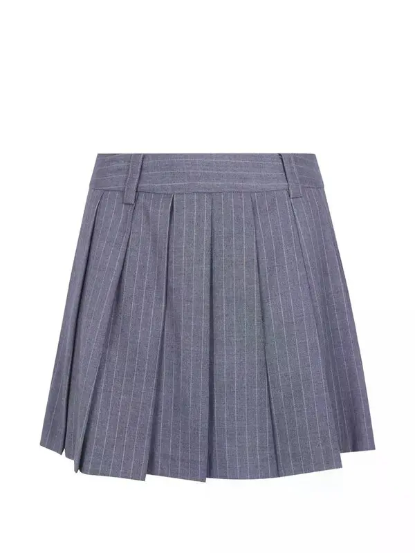 DUNST Pinstripe Pleated Mini Skirt