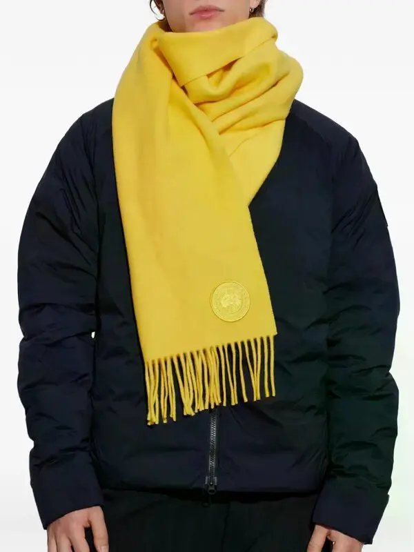 Canada Goose Fringed Wool-cashmere Scarf