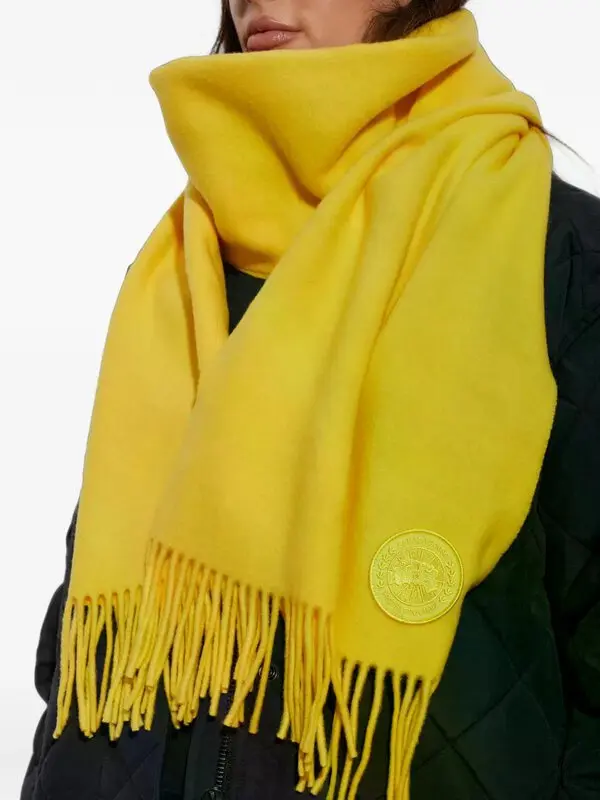 Canada Goose Fringed Wool-cashmere Scarf