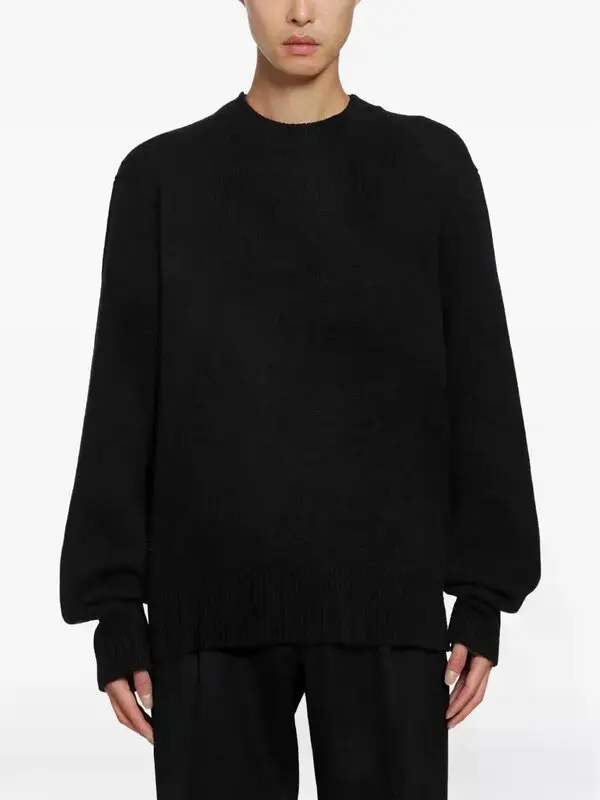 SALON C. LUNDMAN Chunky-knit Crew-neck Sweater