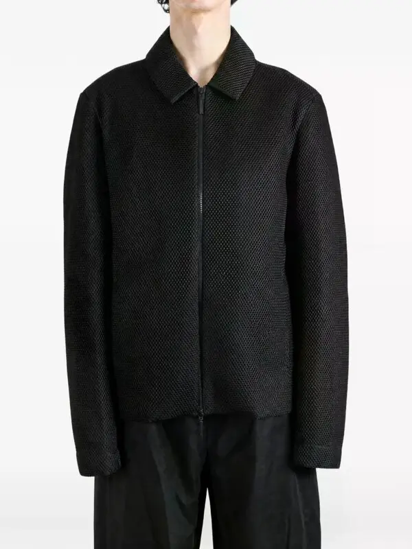 PUMA Mesh-texture Zip-up Jacket - Black