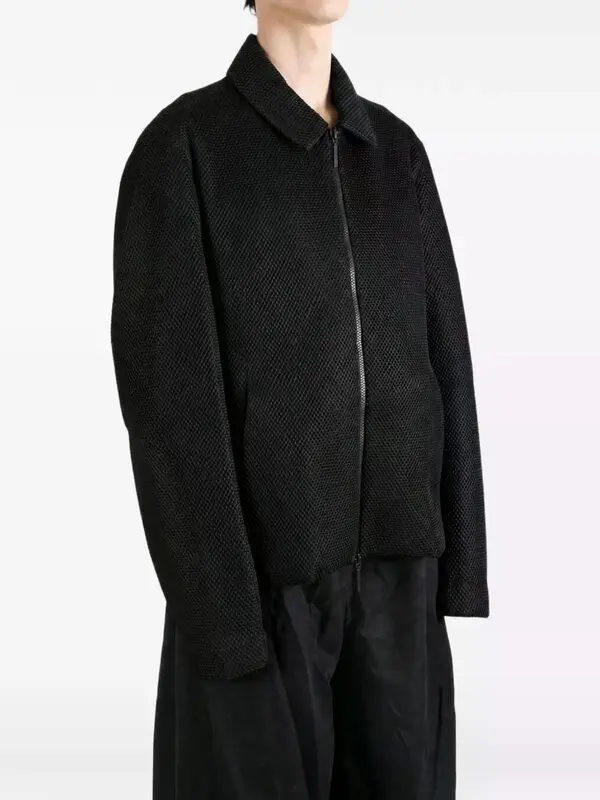 PUMA Mesh-texture Zip-up Jacket - Black