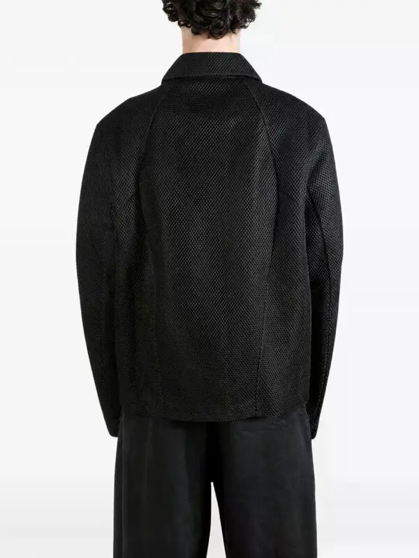 PUMA Mesh-texture Zip-up Jacket - Black