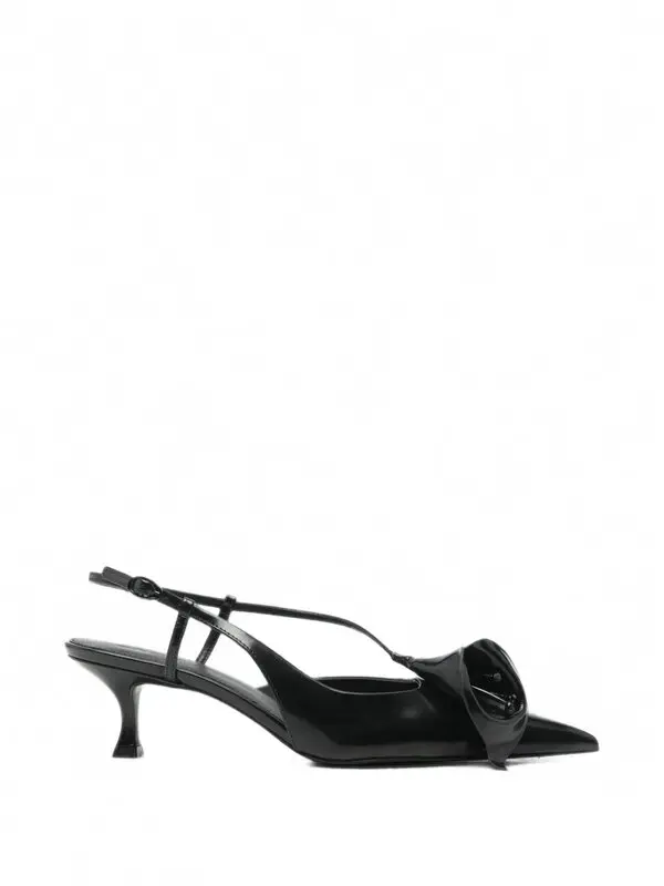 Cult Gaia Calla Floral-embellished Pumps - Black