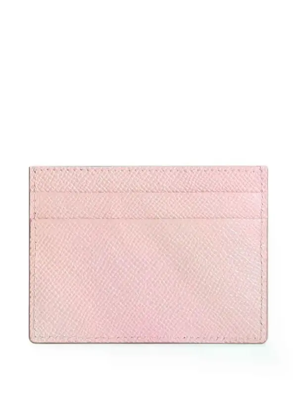 Dolce & Gabbana Calfskin Card Holder With Plate - Pink